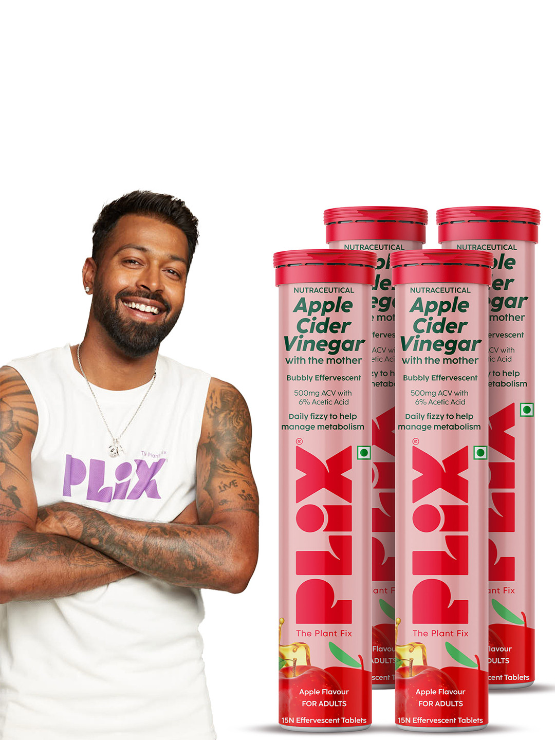Buy PLIX THE PLANT FIX Set Of 4 Apple Cider Vinegar Effervescent ...