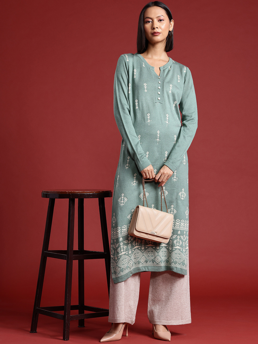 Buy All About You Woven Designed Winter Kurta - Kurtas for Women ...