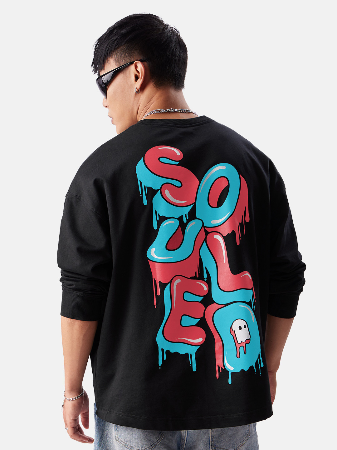Buy The Souled Store Typography Printed Drop Shoulder Sleeves Oversized ...