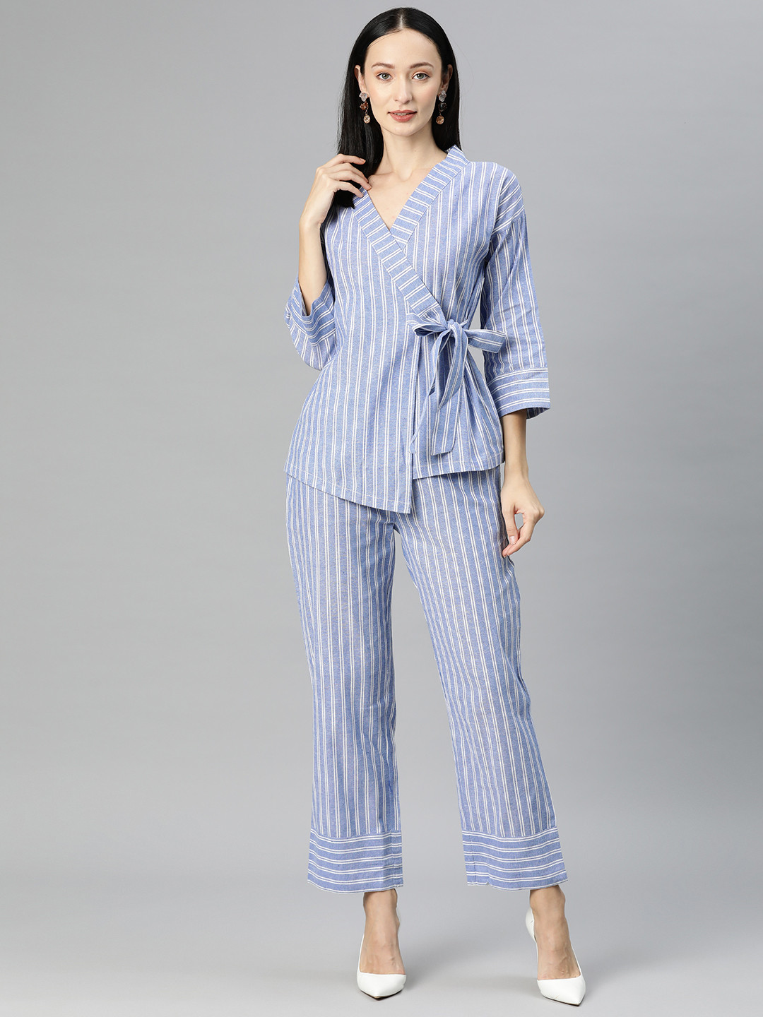 Buy Cottinfab Striped Pure Cotton Co Ords - Co Ords for Women 24398708 | Myntra