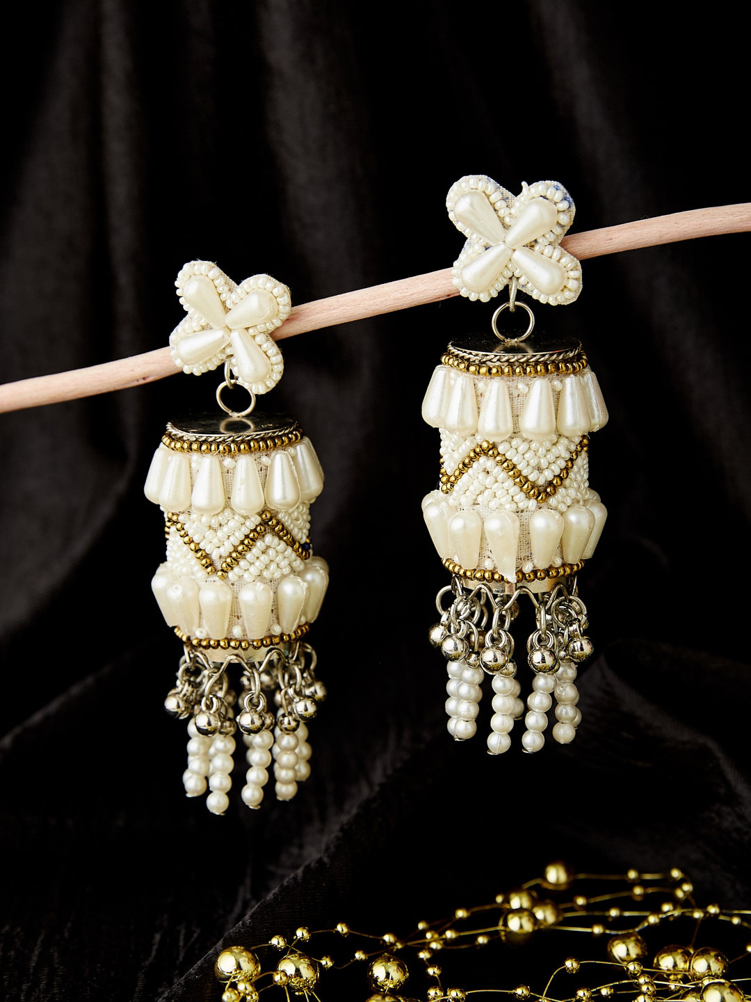 Buy ATIBELLE Gold Plated Contemporary Drop Earrings - Earrings for ...