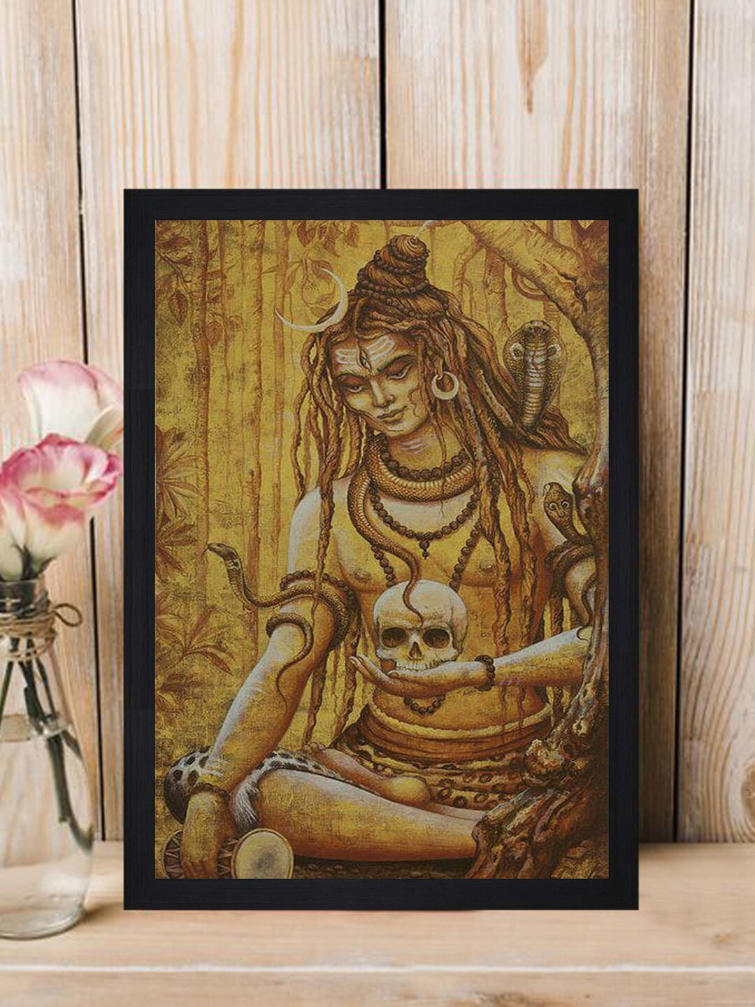 Buy Gallery99 Yellow Shiva Aghori Roop Printed Framed Wall Art - Wall ...