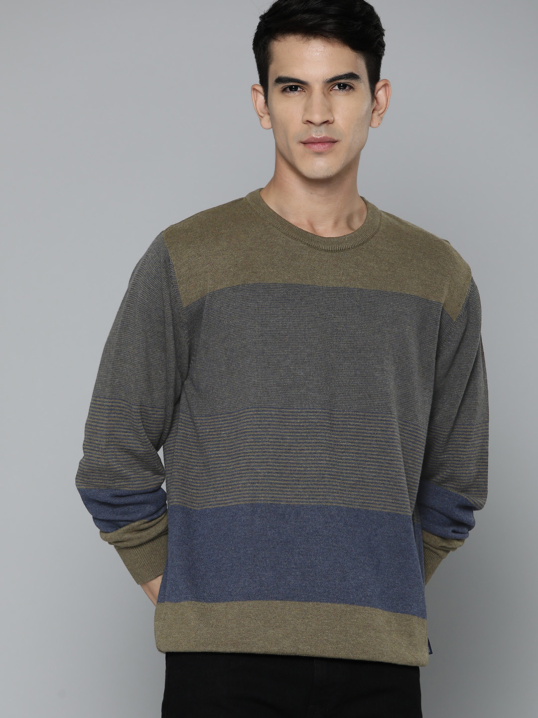 Buy Indian Terrain Colourblocked Pullover - Sweaters for Men 24405042 ...