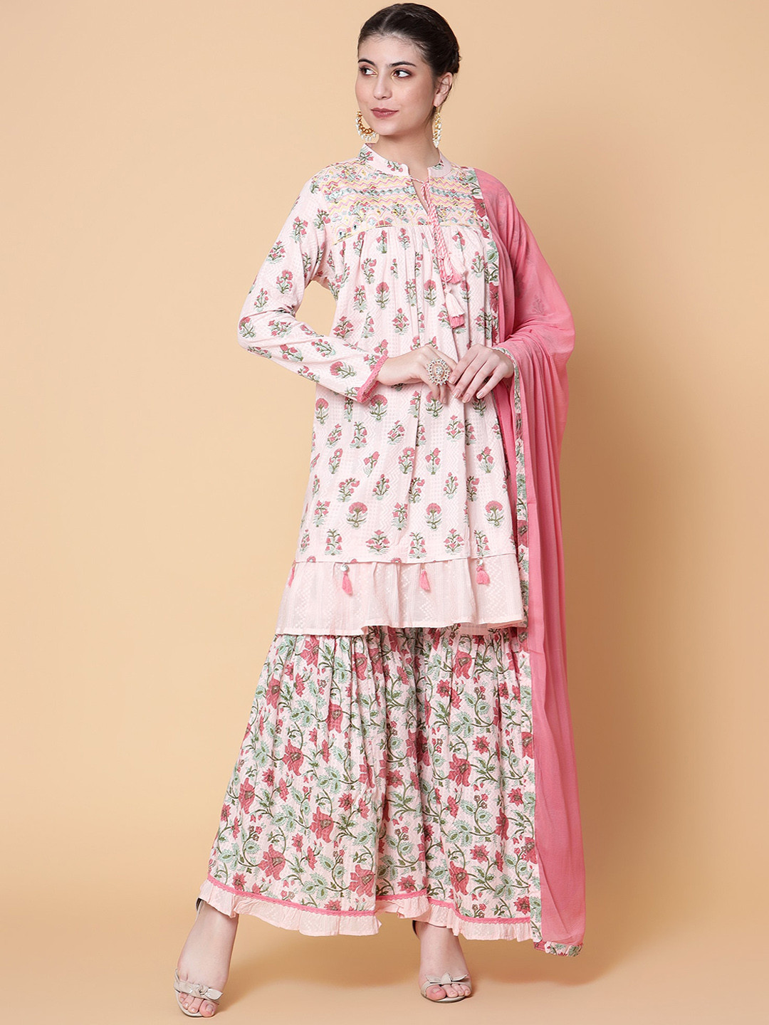 Buy Bani Women Ethnic Motifs Printed Empire Thread Work Pure Cotton ...