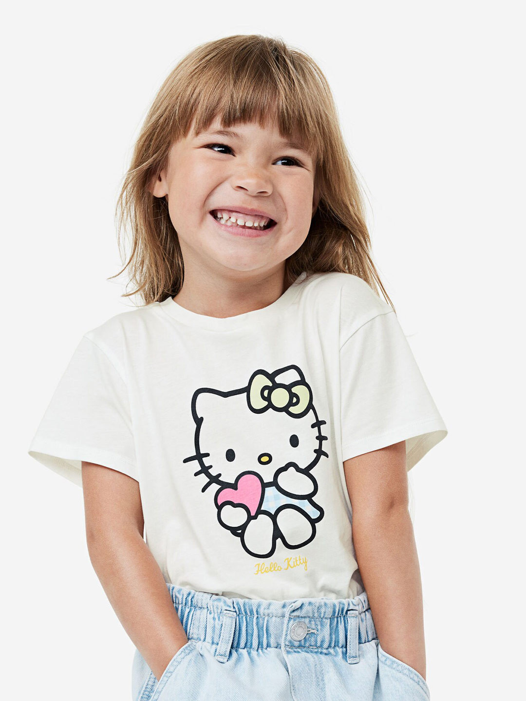 Buy H&M Girls Pure Cotton 3 Pack Printed Jersey Tops - Tshirts for ...