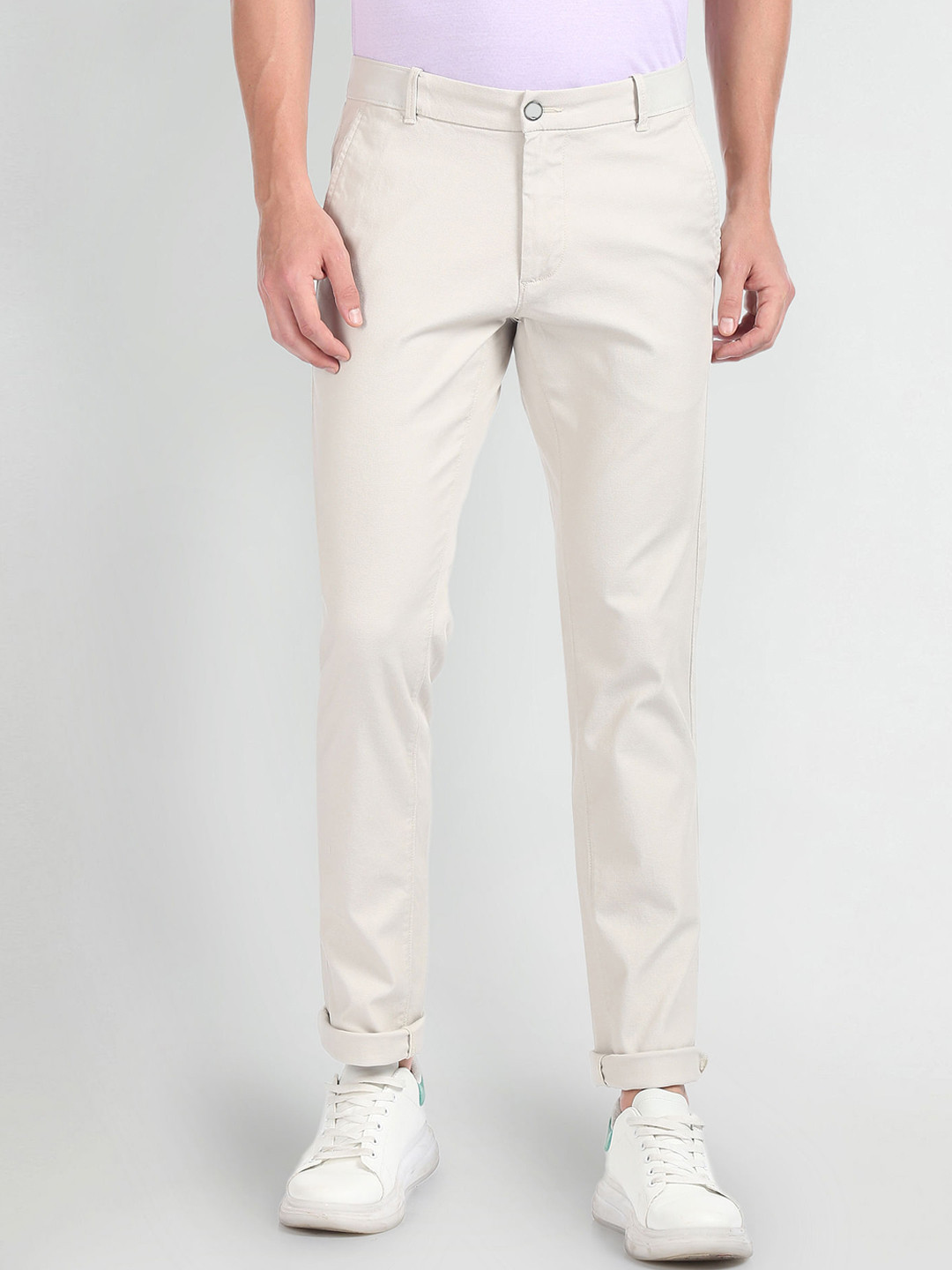 Buy Arrow Sport Men Slim Fit Low Rise Chinos - Trousers for Men ...