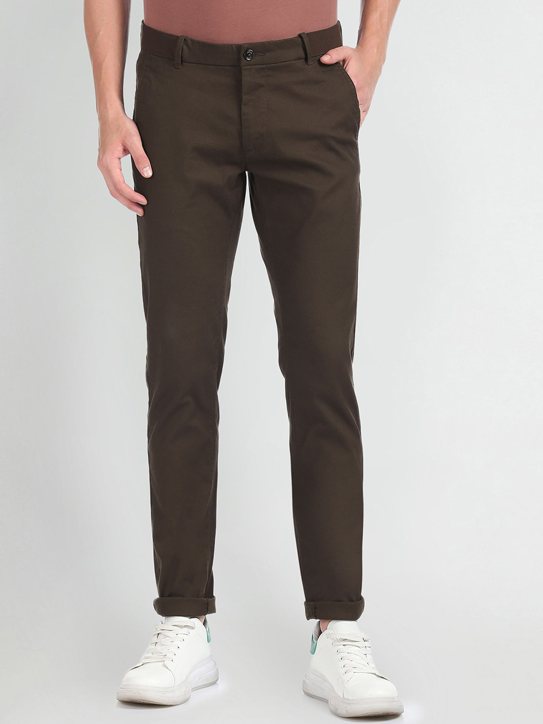 Buy Arrow Sport Men Slim Fit Low Rise Chinos - Trousers for Men ...