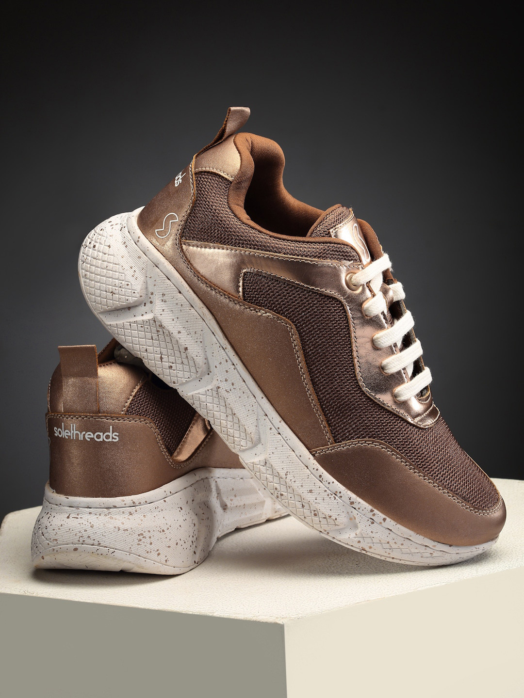 Buy SOLETHREADS REBEL Women Textured Contrast Sole Sneakers - Casual ...