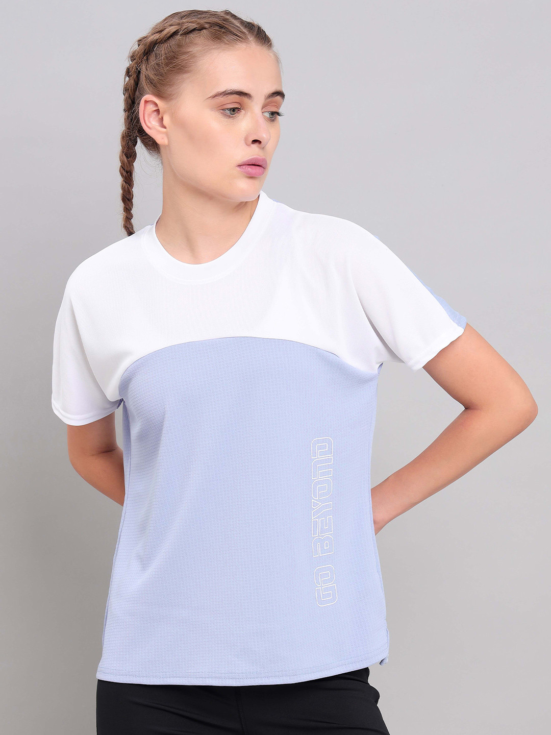 Buy Technosport Colourblocked Antimicrobial Slim Fit Short Length T ...