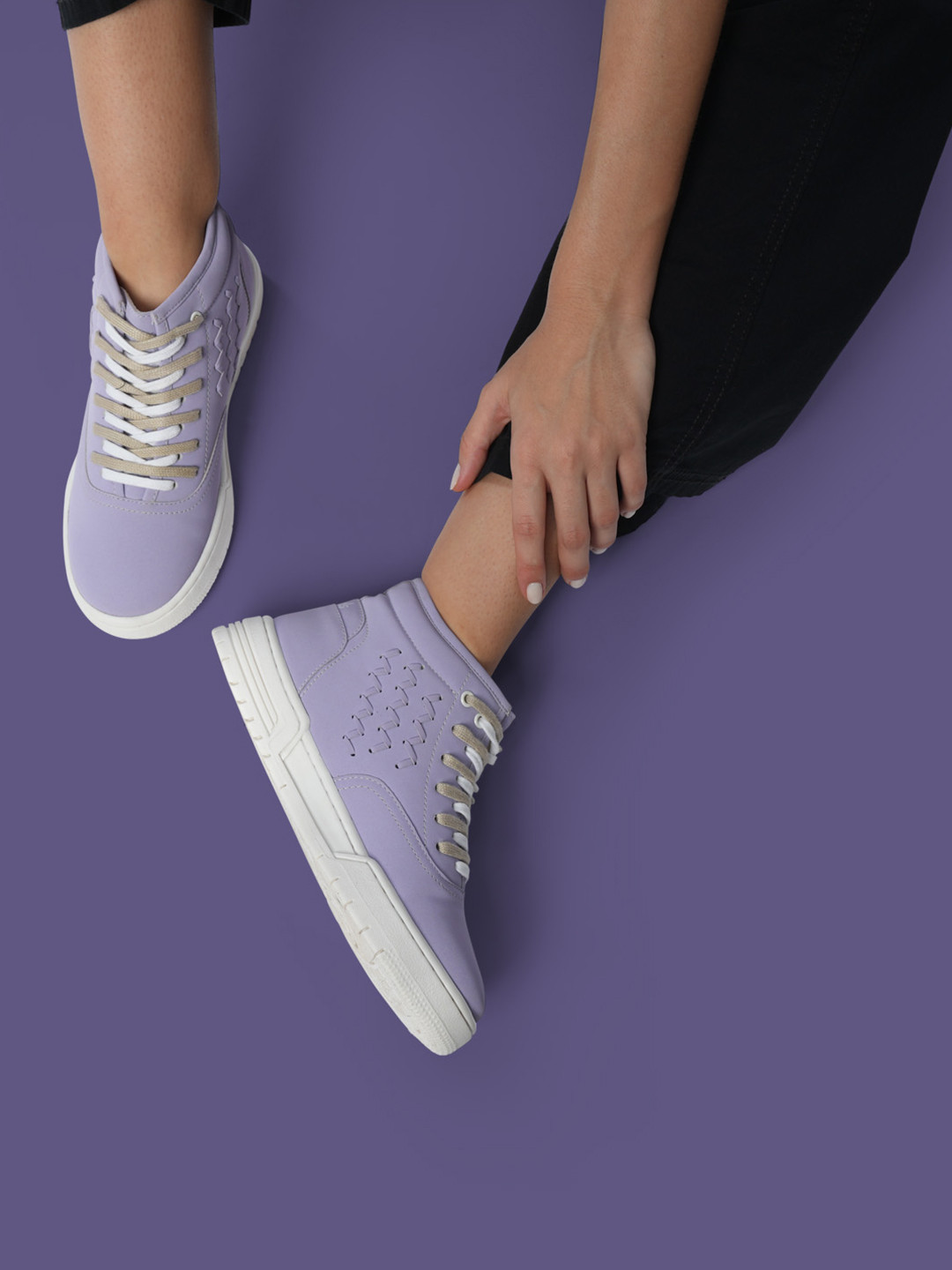 Buy SOLETHREADS REBEL Women TWIST High Top Twist Pattern Sneakers ...