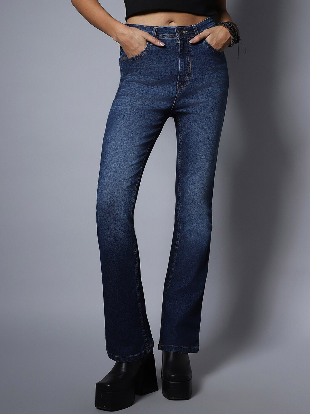 Buy High Star Stretch Boot Cut Fit Jeans - Jeans for Women 24422520 ...