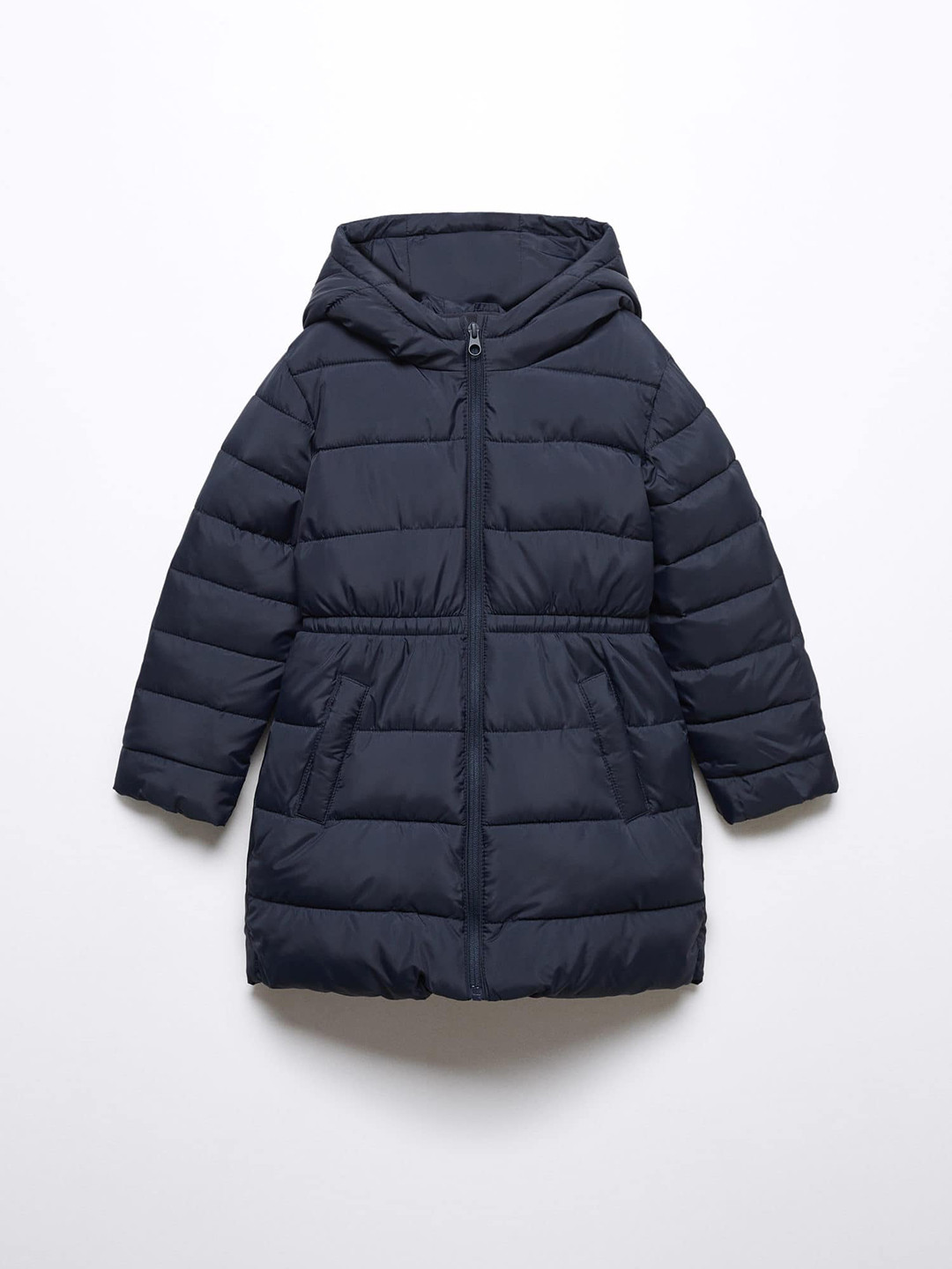 Buy Mango Kids Girls Longline Hooded Padded Jacket - Jackets for Girls ...
