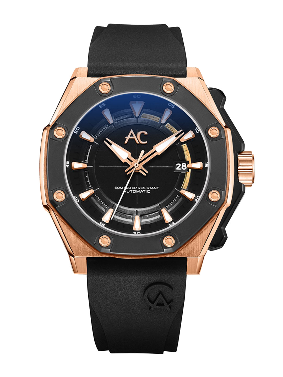 Buy Alexandre Christie Men Stainless Steel Analogue Automatic Motion ...