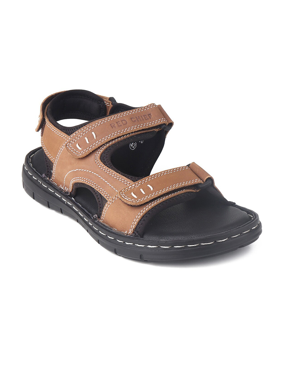 Buy Red Chief Men Textured Leather Comfort Sandals - Sandals for Men ...