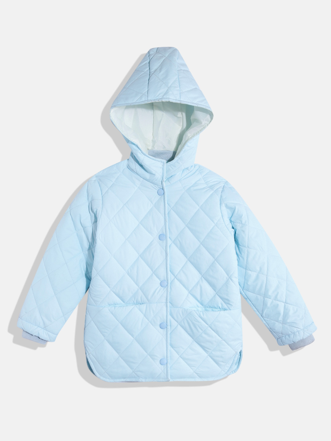 Buy White Snow Girls Hooded Quilted Jacket - Jackets for Girls 24431538 ...