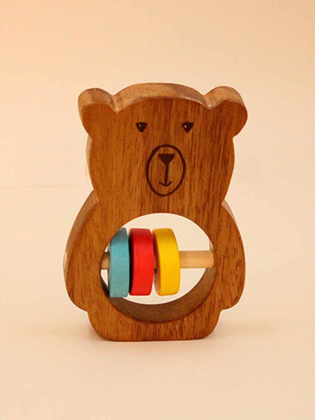 Buy Shumee Kids Neem Wood Rattle Bozo The Bear Toy - Activity Toys And ...