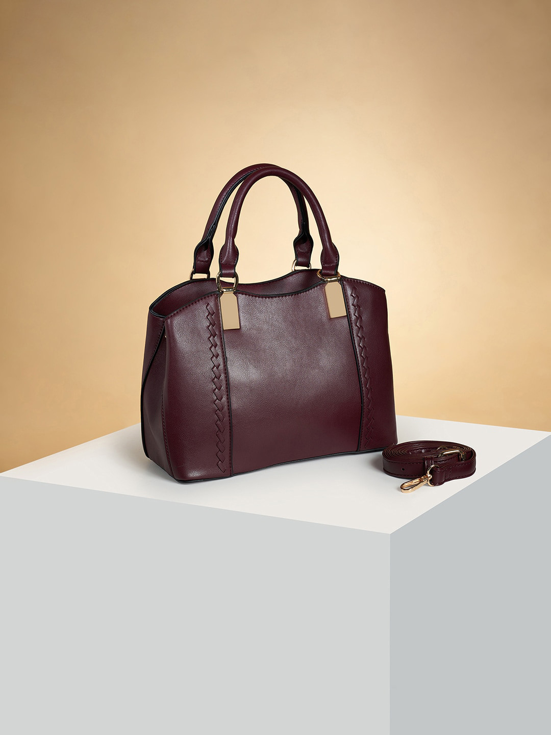 Buy Forever Glam By Pantaloons PU Structured Handheld Bag - Handbags ...