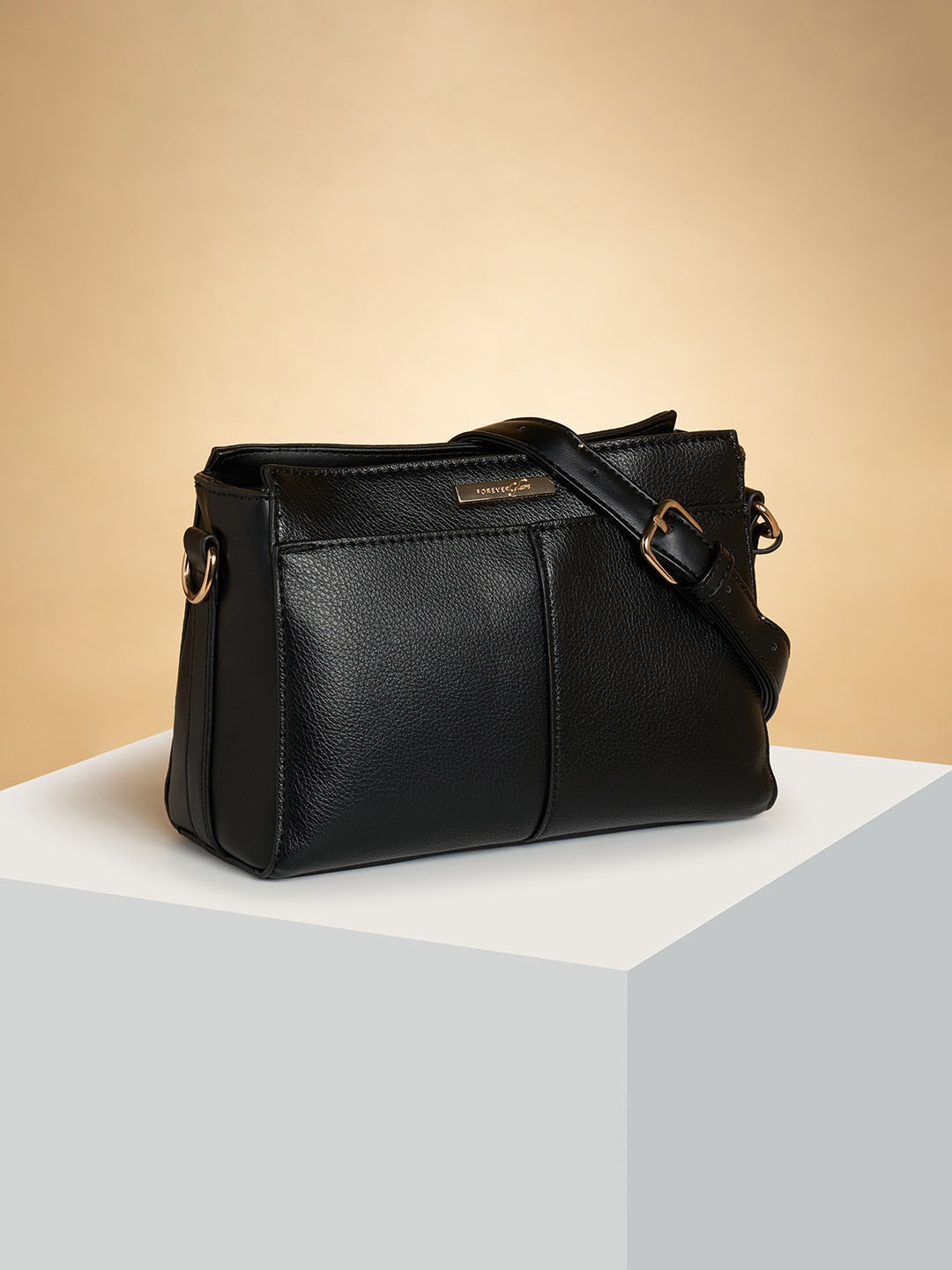Buy Forever Glam By Pantaloons PU Structured Shoulder Bag - Handbags ...