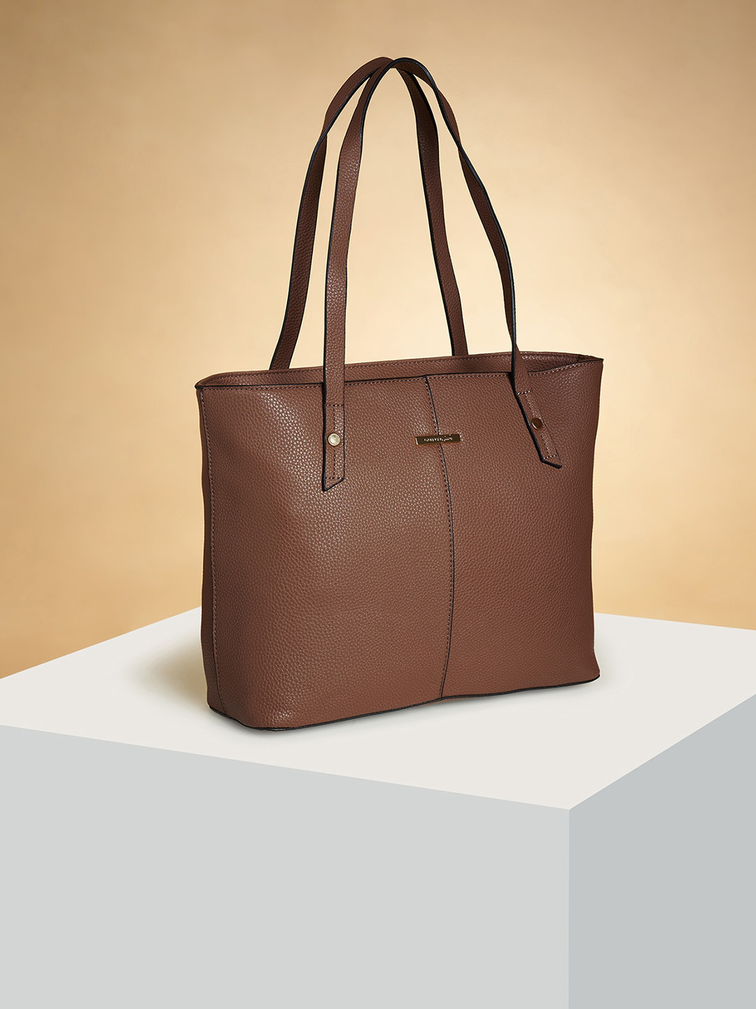 Buy Forever Glam By Pantaloons PU Oversized Structured Tote Bag ...