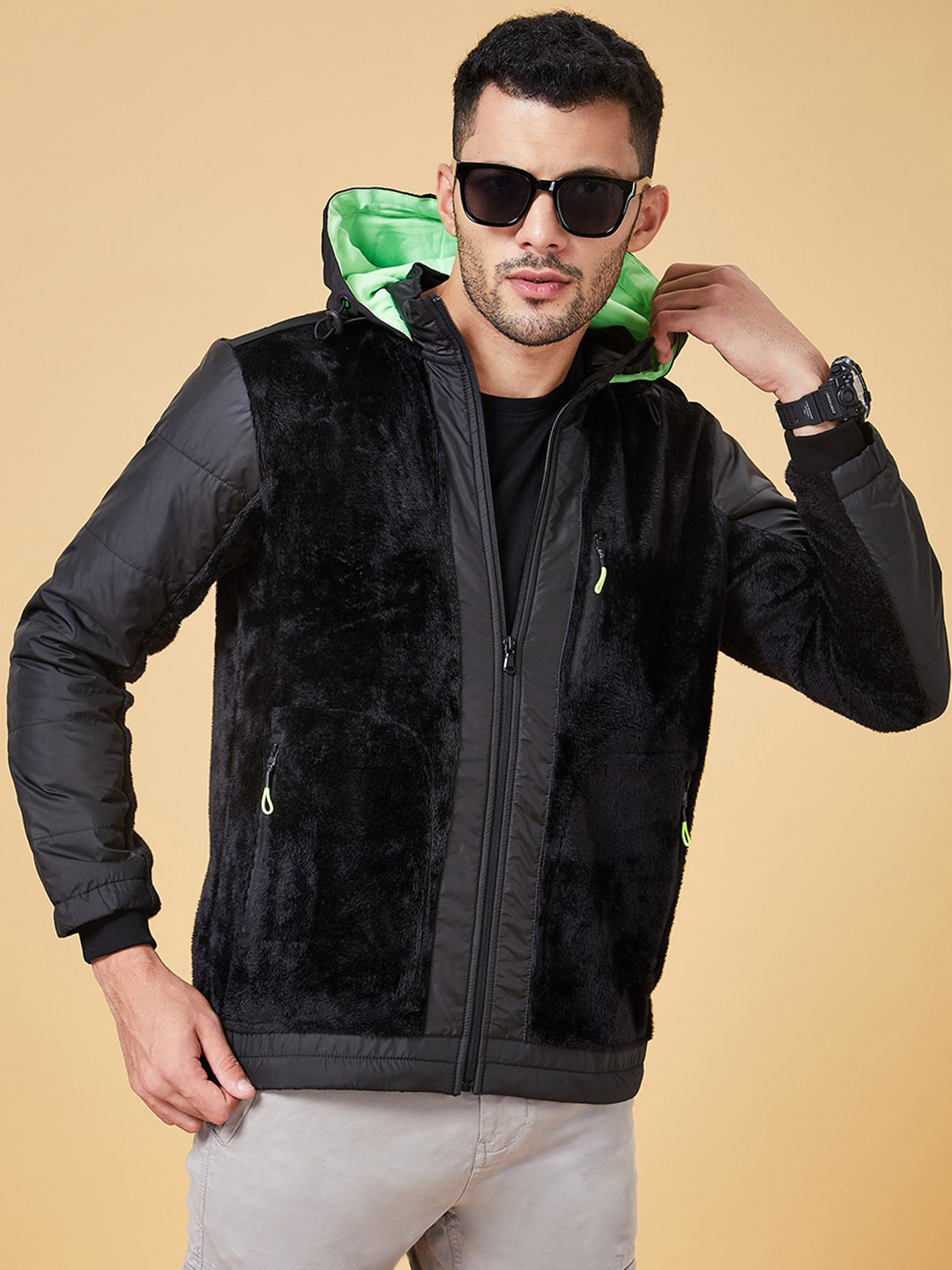 Buy Urban Ranger By Pantaloons Hooded Bomber Jacket - Jackets for Men ...