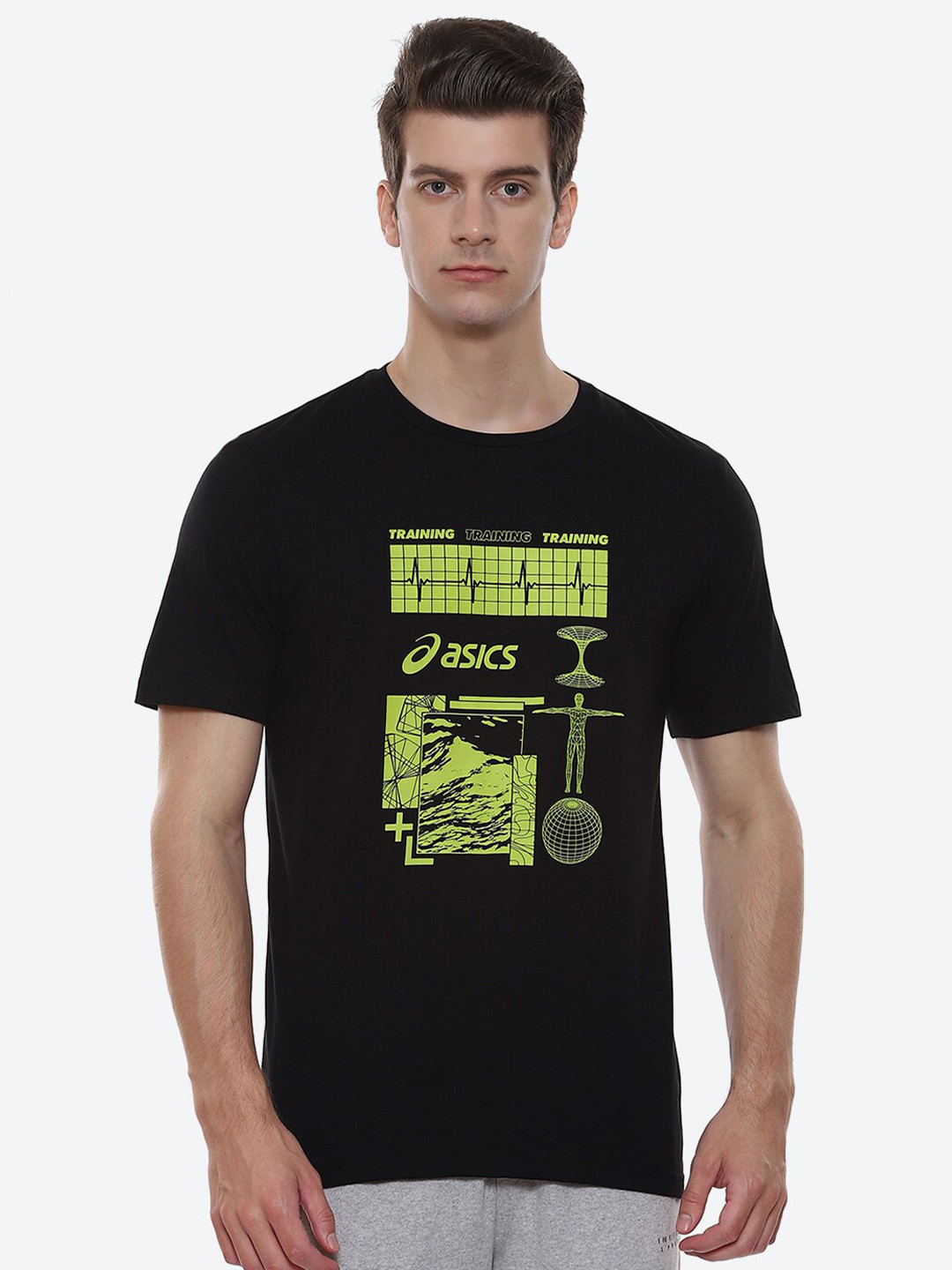 Buy ASICS Graphic 1 SS Printed Cotton T Shirt - Tshirts for Men ...