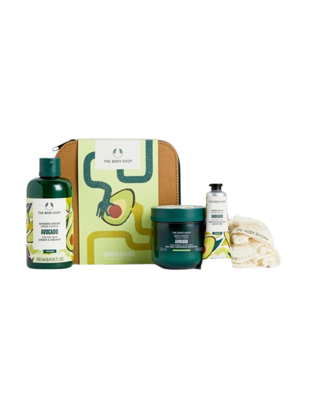 Buy THE BODY SHOP Avocado Set Of 4 Shower Gel Body Yogurt Hand Balm ...