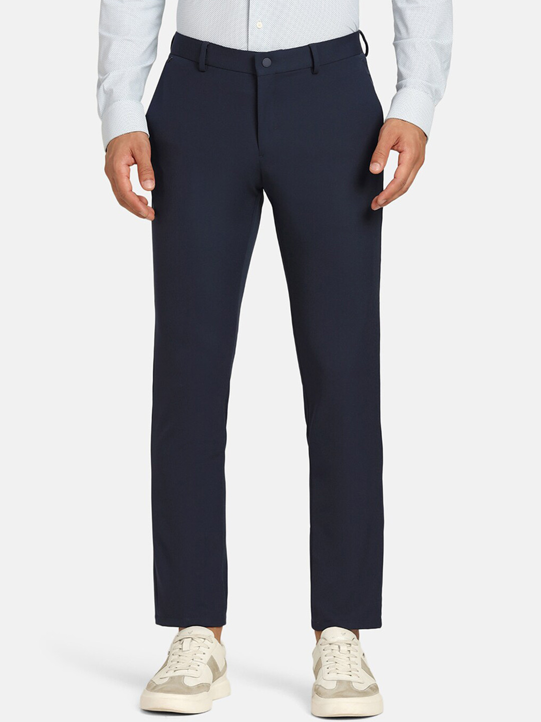 Buy Blackberrys TechPro Men Navy Solid Formal Trouser - Trousers for Men 24451914 | Myntra