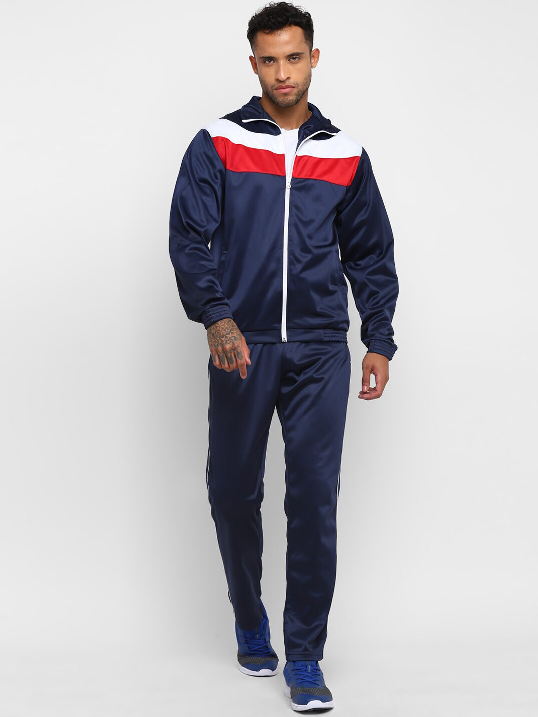 Buy NIVIA Men Colourblocked Mid Rise Tracksuits - Tracksuits for Men ...