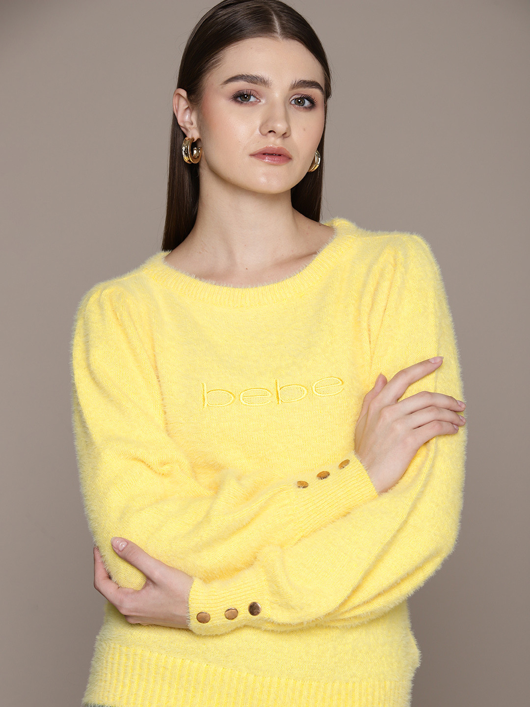 Buy Bebe Women Brighter Basics Pullover With Embroidered Detail ...