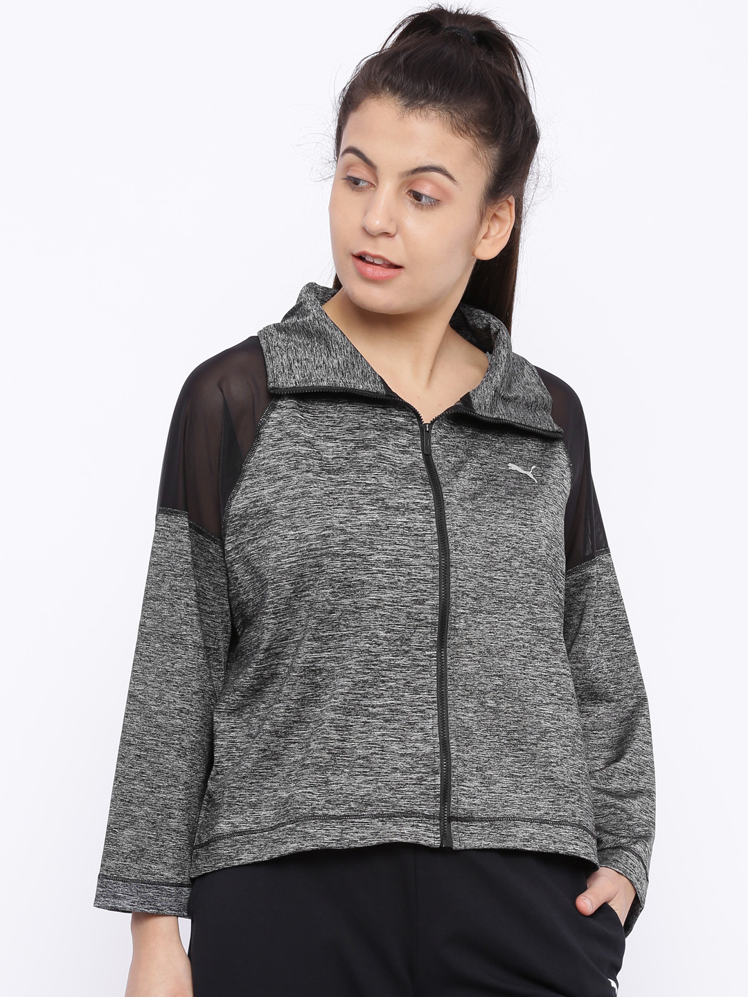 Buy Puma Women Grey Explosive Sporty Jacket - Jackets for Women 2446071 ...