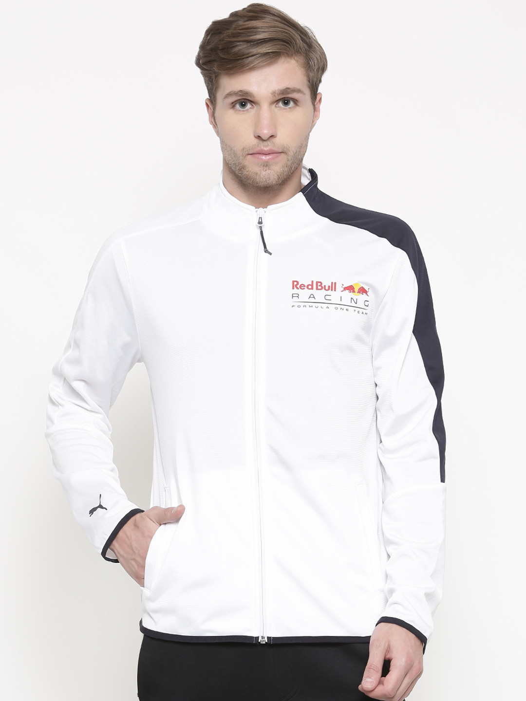 Buy PUMA Motorsport White RBR T7 Track MSP Jacket - Jackets for Men ...