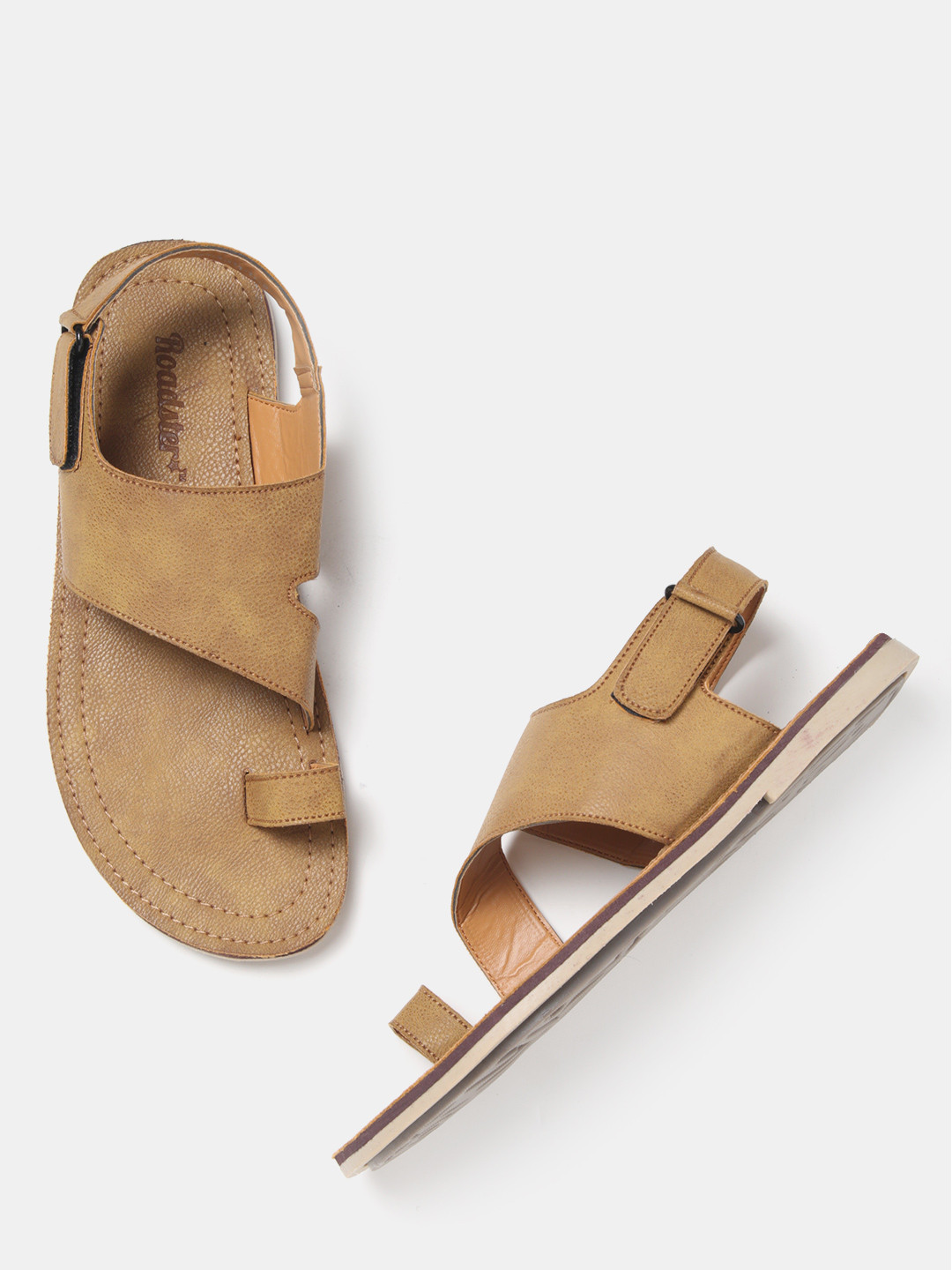 Buy Roadster Men Beige Comfort Sandals - Sandals for Men 2447003 | Myntra