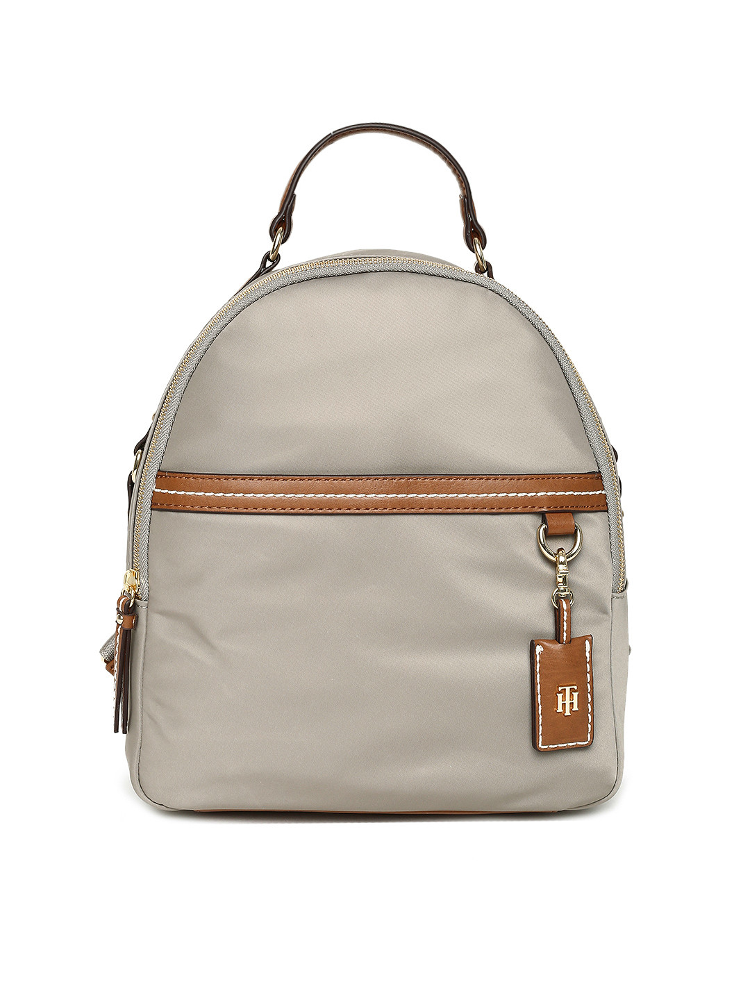 Buy Tommy Hilfiger Women Beige Solid Backpack - Backpacks for Women ...