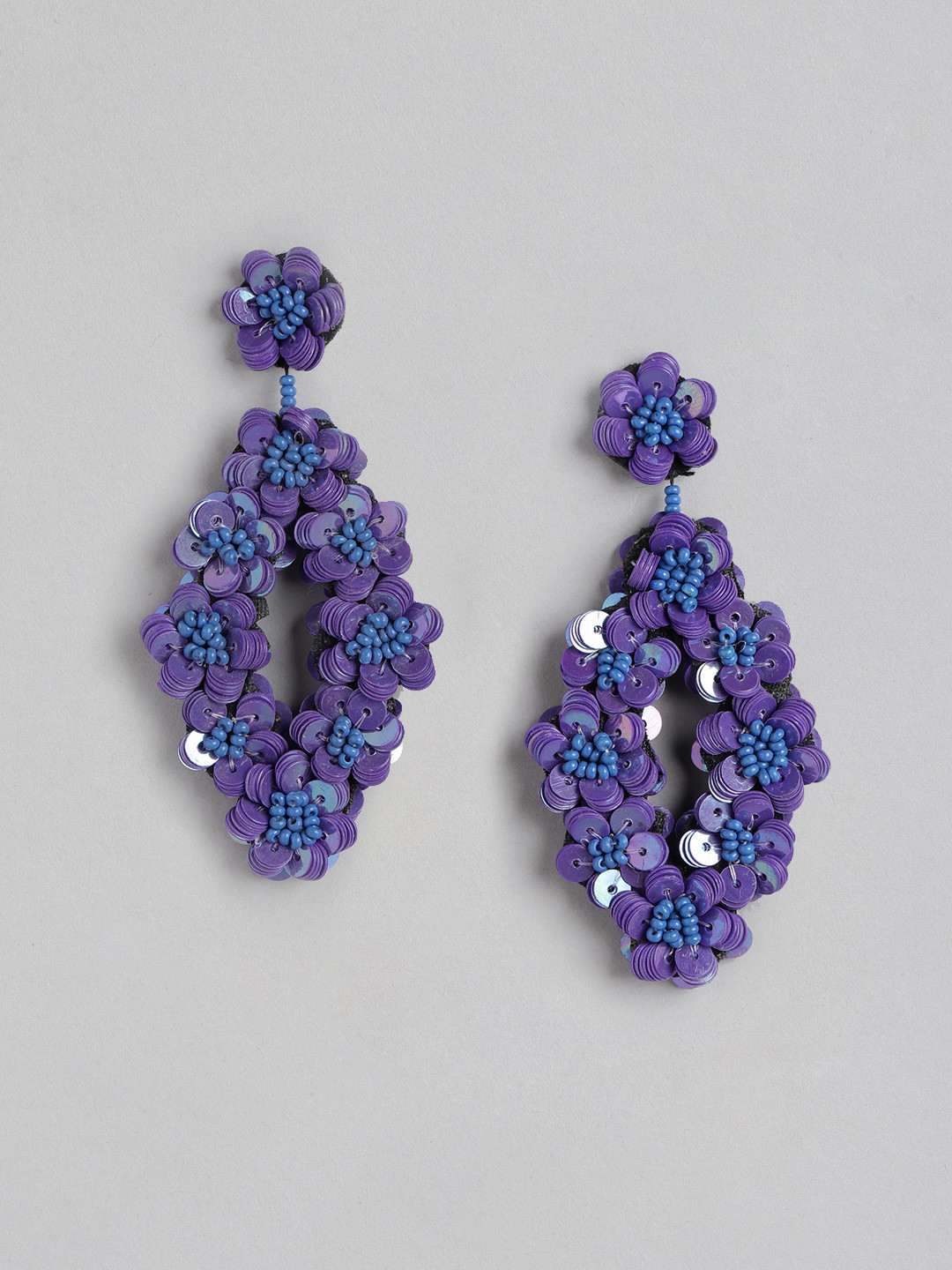 Buy Blueberry Contemporary Beaded Drop Earrings - Earrings for Women ...