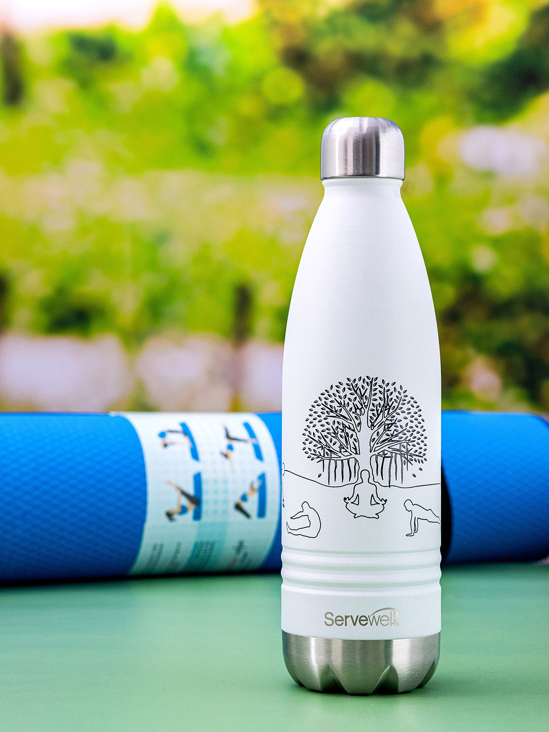 Buy Servewell Indus White Stainless Steel Vacuum Water Bottle 750 Ml ...