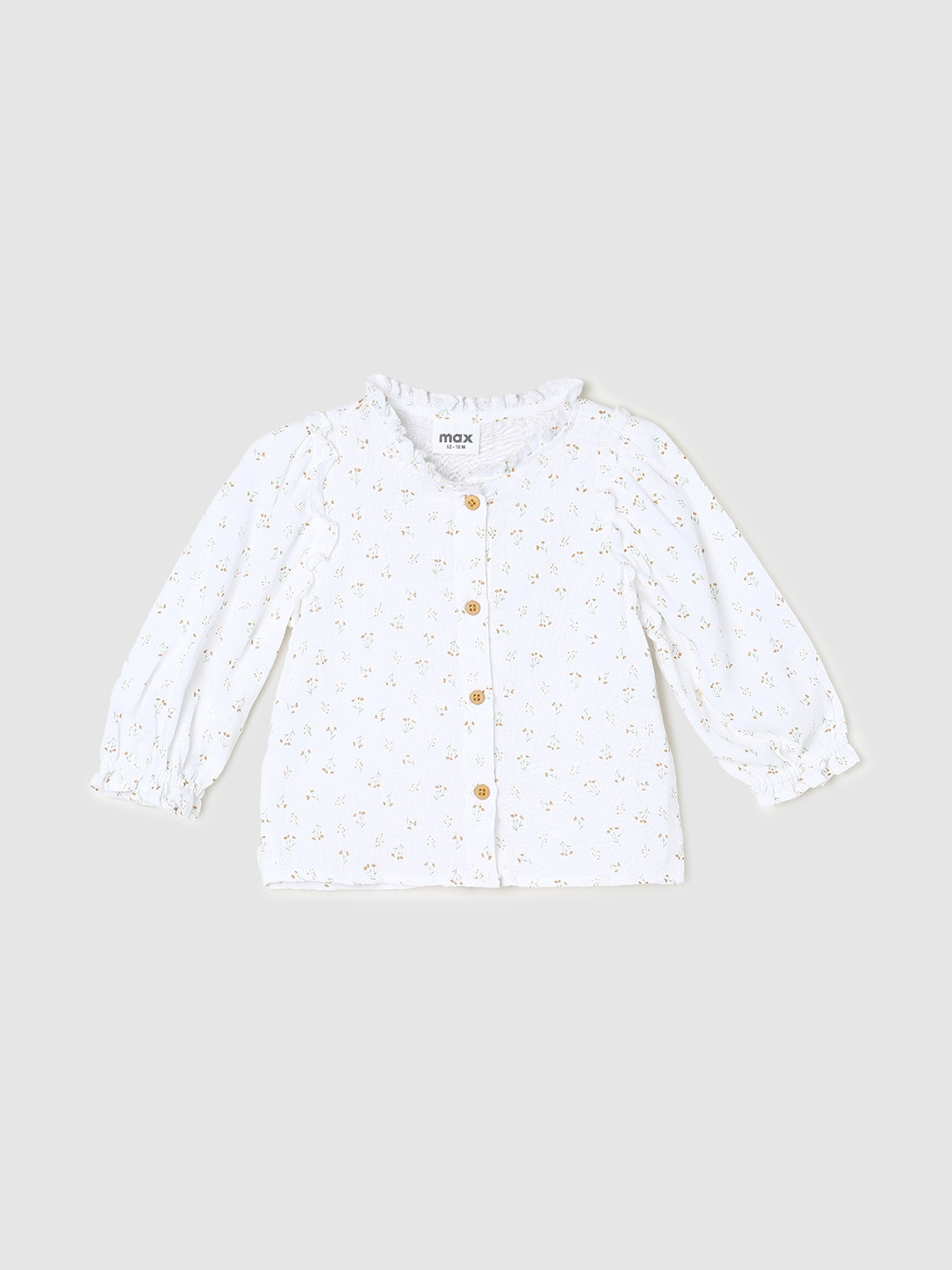 Buy Max Girls Floral Printed Puff Sleeve Shirt Style Top - Tops for ...