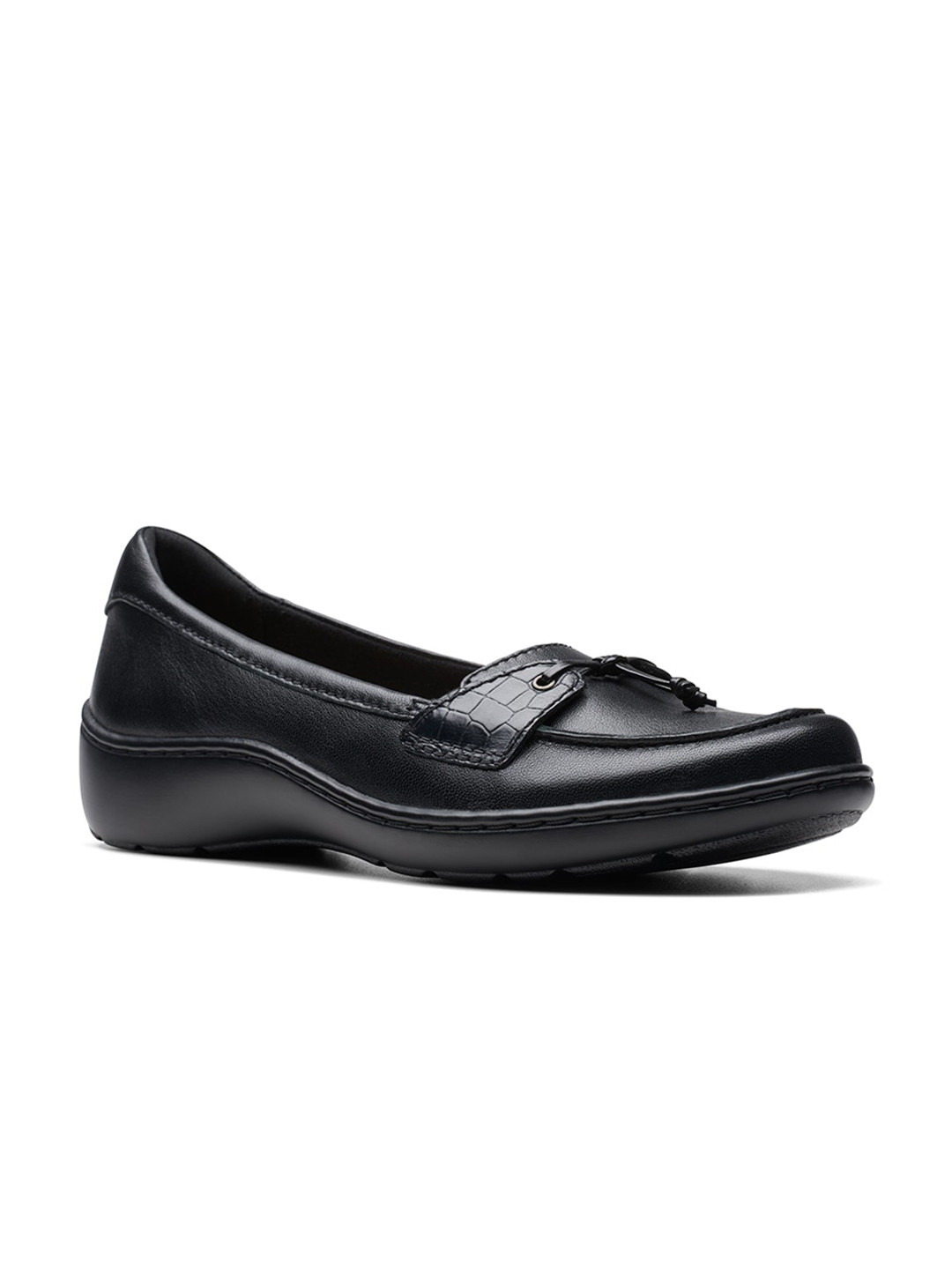 Buy Clarks Women Textured Leather Formal Loafers - Formal Shoes for ...