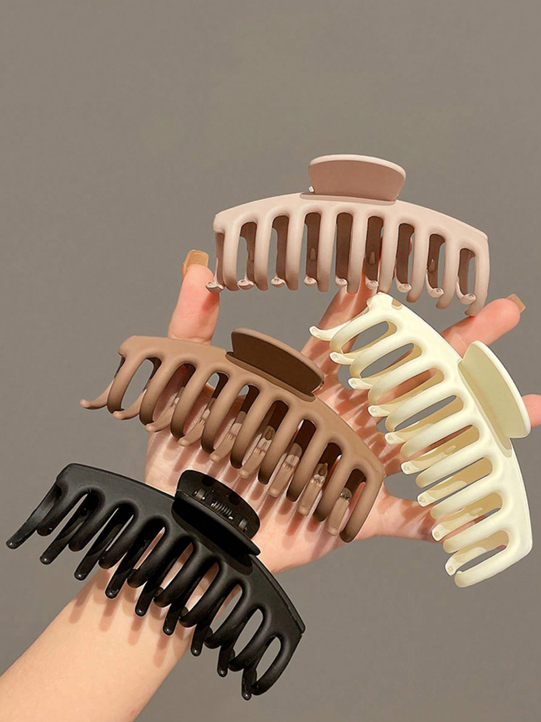 Buy Krelin Set Of 4 Claw Clip Clutchers - Hair Accessory for Women ...