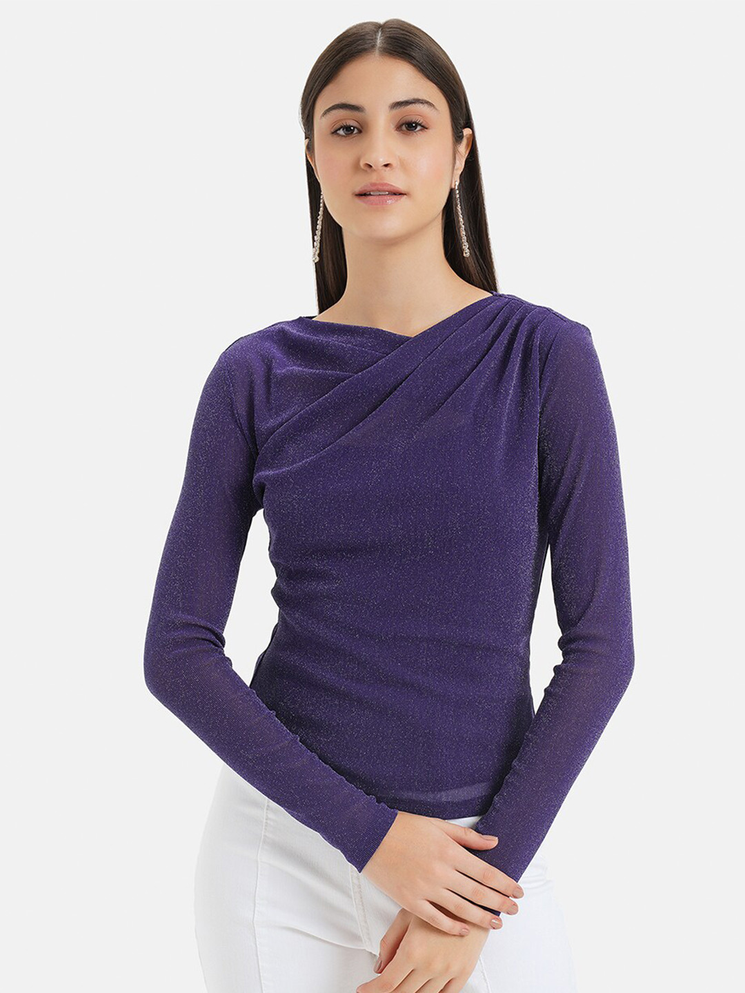 Buy Kazo Shimmer Wrap Top - Tops for Women 24486284 | Myntra