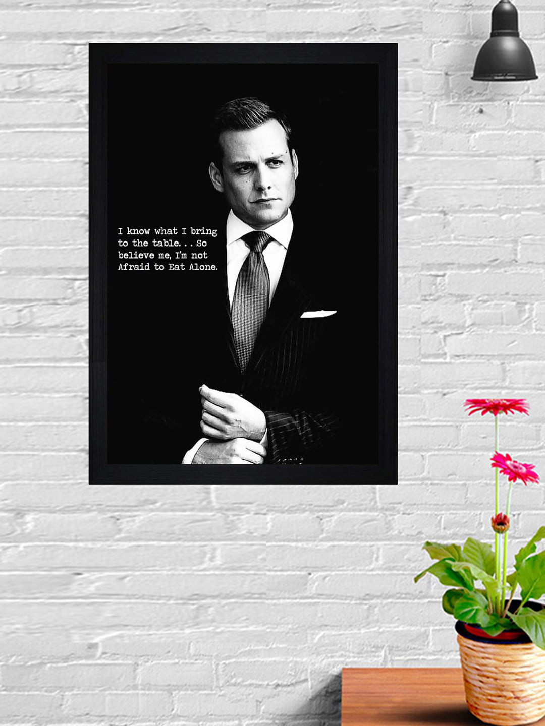 Buy Gallery99 Black & White Ukeclvd Harvey Specter Textured Framed Wall ...