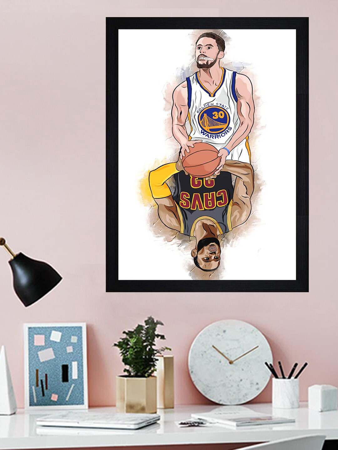Buy Gallery99 White & Brown Curry Poster Printed Framed Wall Art - Wall ...