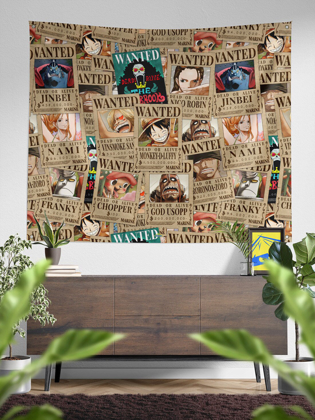 Buy COMICSENSE Beige Anime Wanted Pirates Printed Tapestry - Tapestry ...