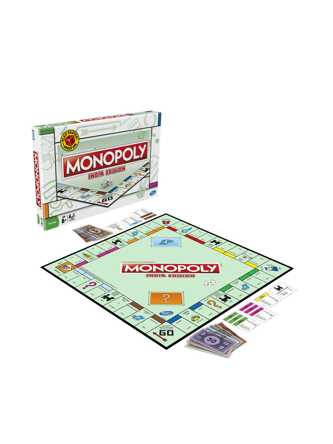 Buy MONOPOLY India Edition Board Game For Families And Kids Ages 8 And ...