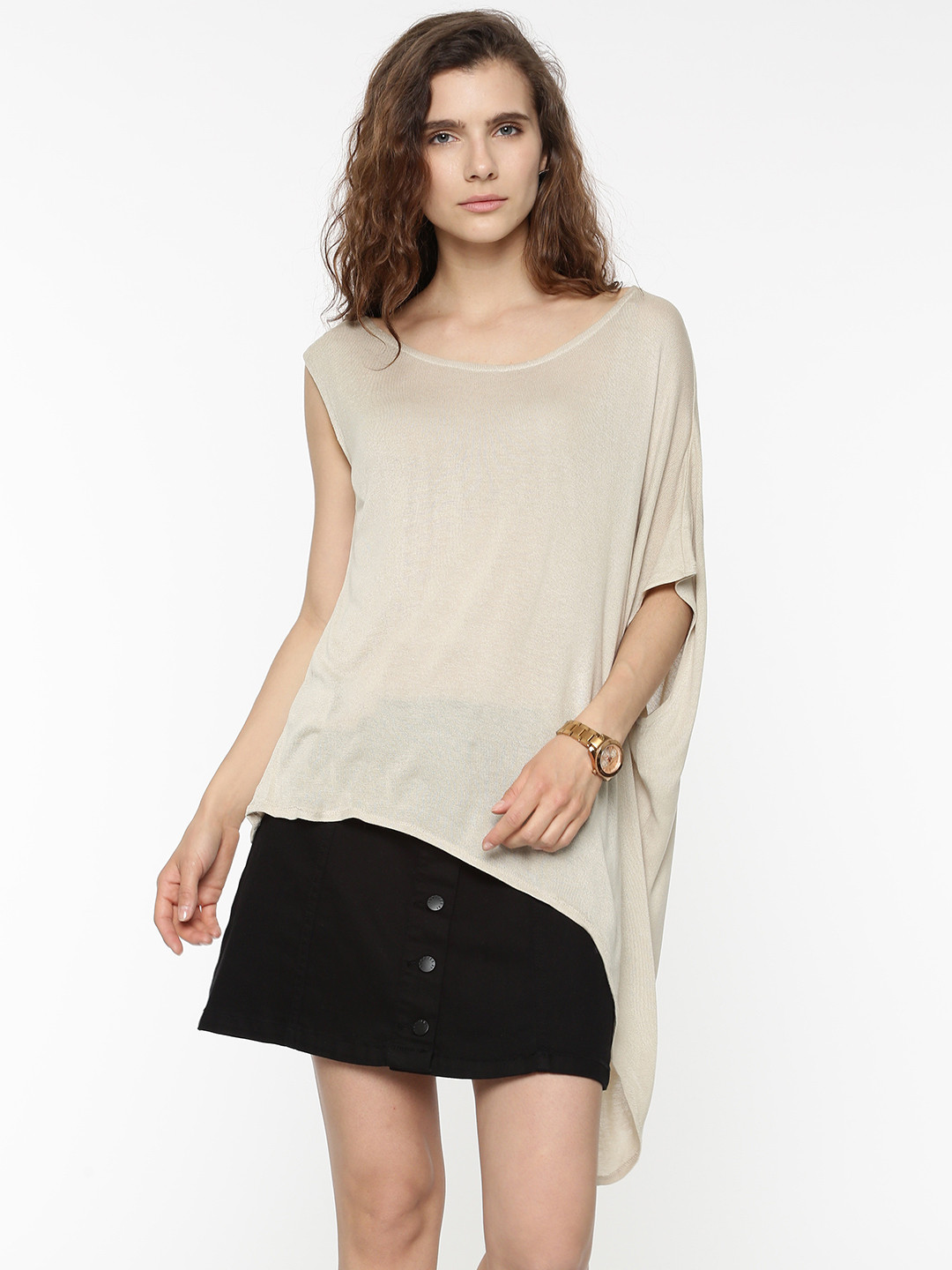 Buy Vero Moda Women Beige Solid Top - Tops for Women 2449492 | Myntra