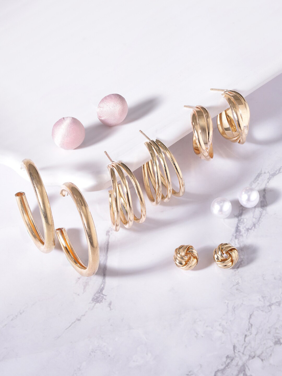 Buy TOKYO TALKIES X Rubans FASHION ACCESSORIES Set Of 6 Hoop & Stud ...