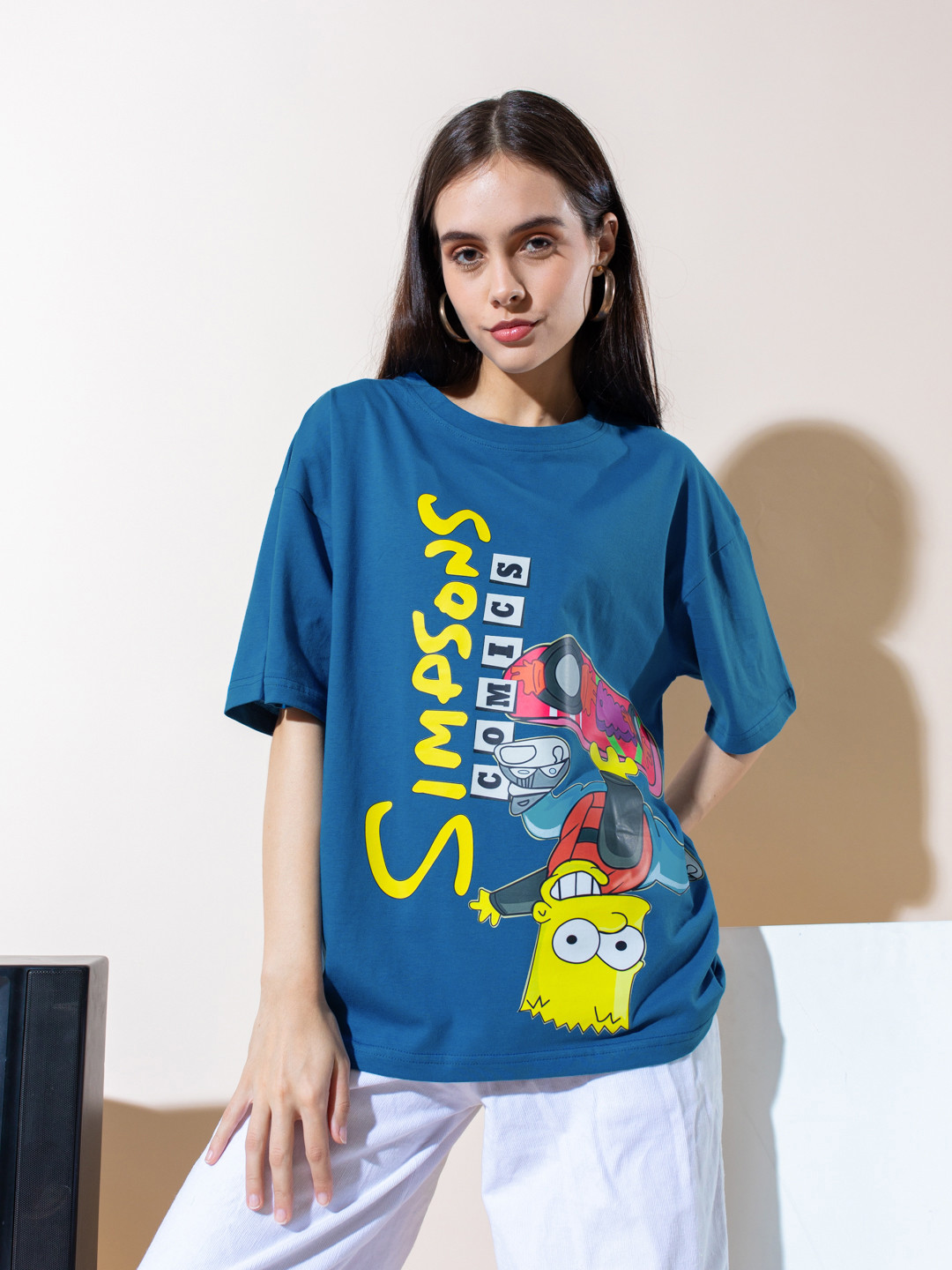 Buy Stylecast X Hersheinbox The Simpsons Oversized Longline Cotton T ...