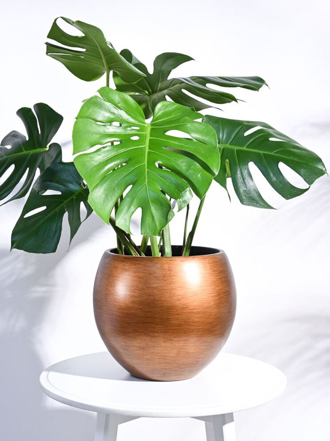 Buy UGAOO Zuri Copper Toned Vase Ball Shaped Planter - Planters for ...