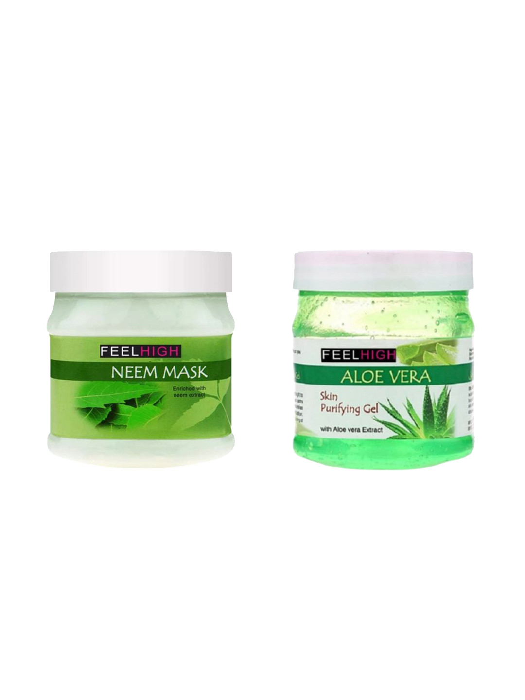 Buy FEELHIGH Combo Of Neem Face Mask & Aloe Vera Purifying Face Gel ...