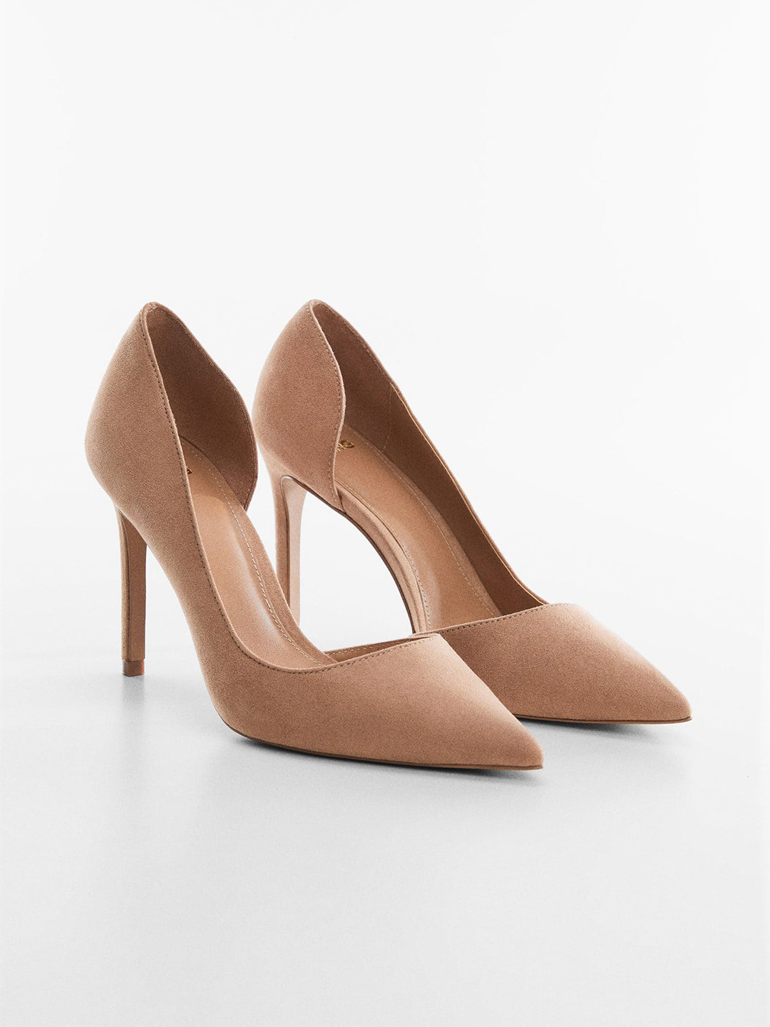 Buy MANGO Women Velvety Finish Stiletto Heel Pumps - Heels for Women ...