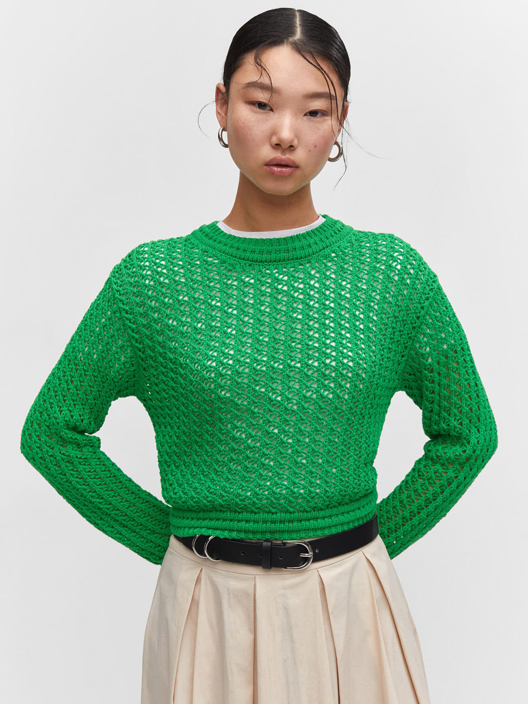 Buy MANGO Open Knit Pullover - Sweaters for Women 24519508 | Myntra